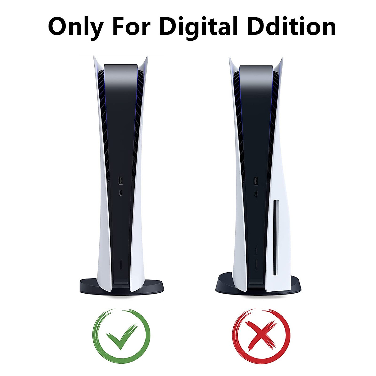 Digital Edition Face Plates Cover Skins Shell Panels for PS5 Console, Accessories for Playstation 5 Protective Replacement Faceplates (Starlight Blue)