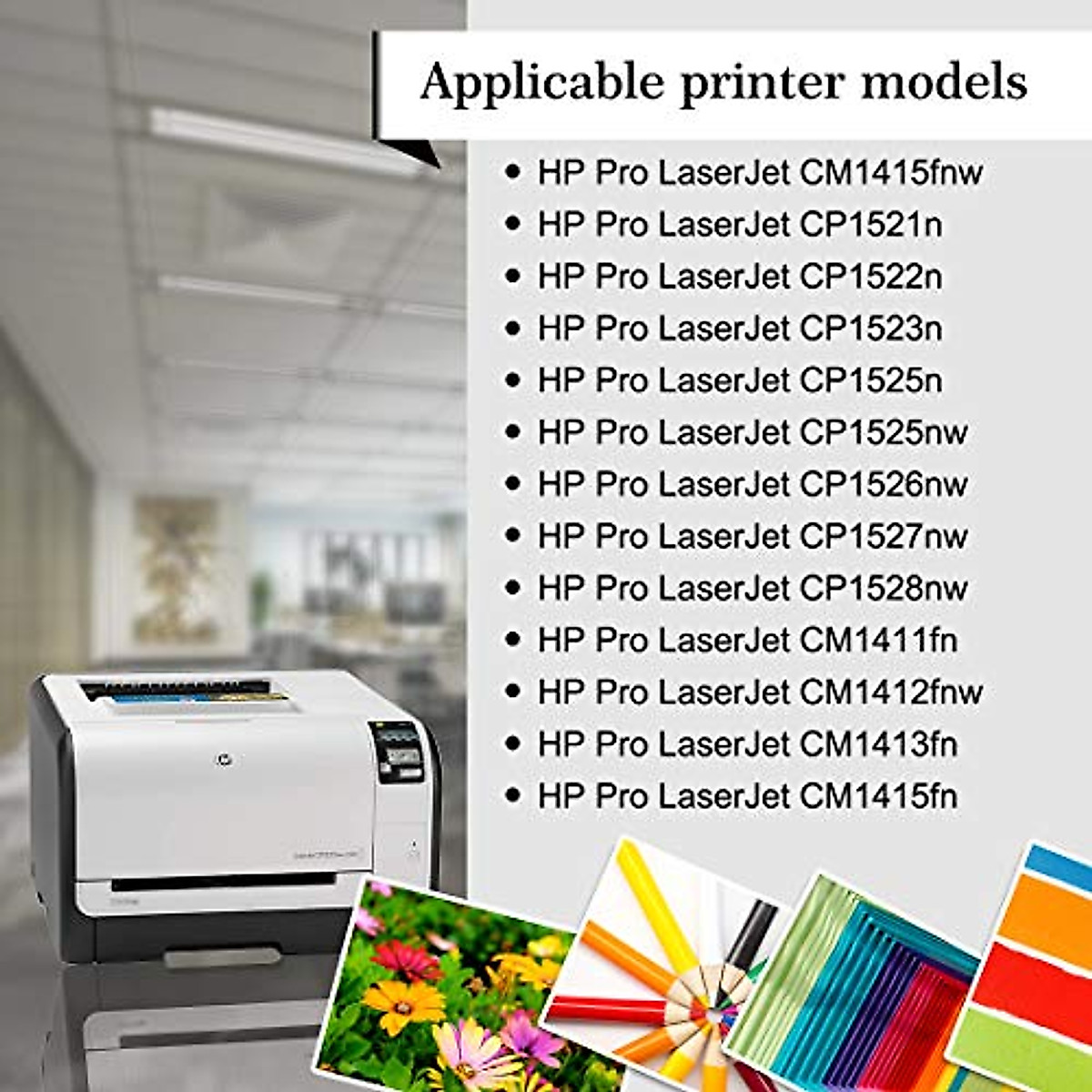 Chyumink Remanufactured Replacement for HP 128A CE320A Black Toner Cartridges use with Color CP1523n CP1525nw CM1415fnw CP1525n CM1415fn - 1 Pack