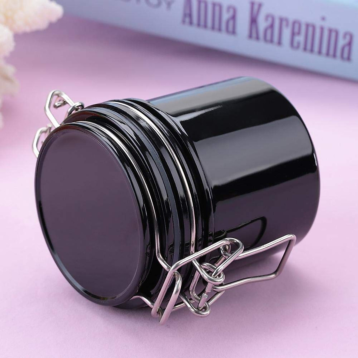 Eyelash Glue Storage , Reusable Activated Sealed Storage Jar Container Cylinder for Prevent Dryness Ideal for False Eyelash Extension, Makeup, Handcraf