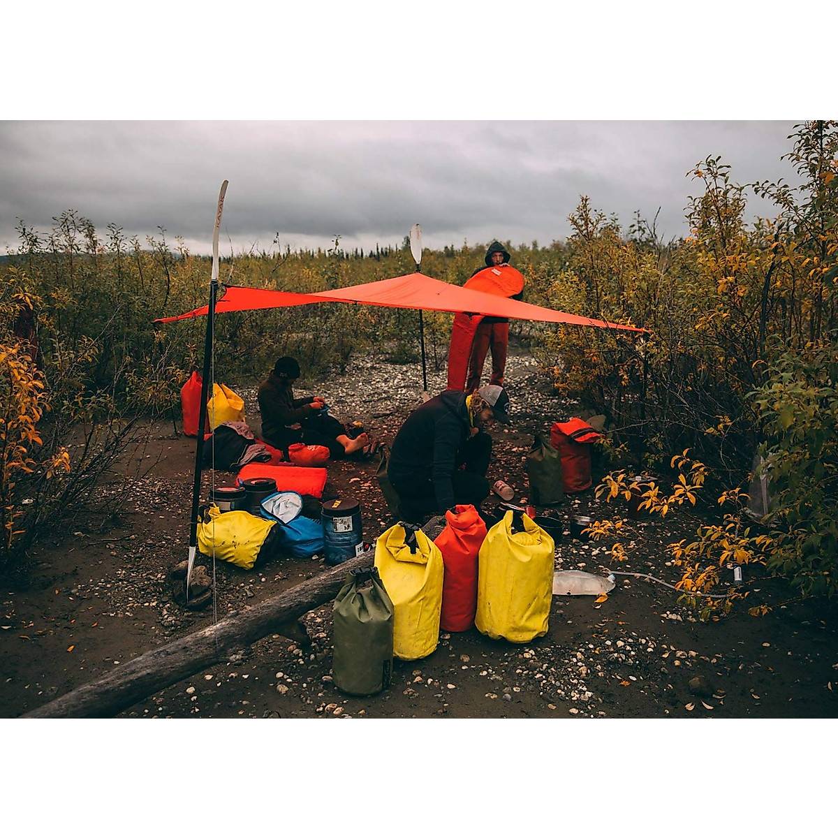 KAMMOK Kuhli Ultralight | Versatile Weather Shelter, (Waterproof, Durable, Portable, Camping Tarp, Hammock Tarp, Rain Cover), Crater Gray
