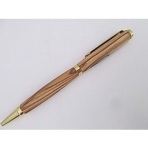 Handmade Ballpoint Pen Handcrafted Bethlehem Olive Wood With Wooden Jerusalem Box