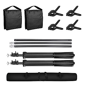 SH Heavy Duty Background Stand, 2x2M Backdrop Support System Kit with Carry Bag for Photography Photo Video Studio,Photography Studio1