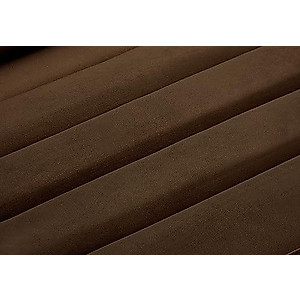 Meridian Furniture 192Brown-S Cascade Collection Modern | Contemporary Velvet Upholstered Sofa with Soft Brown Velvet Fabric, Deep Channel Tufting, Curved Arms, 94" W x 34" D x 28" H, Brown