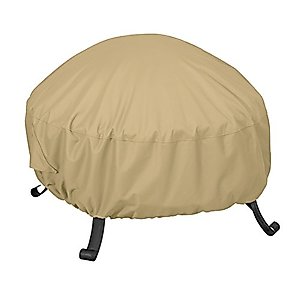 Classic Accessories Terrazzo Water-Resistant 30 Inch Round Fire Pit Cover, Patio Furniture Covers