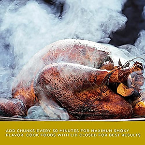 Fire & Flavor Oak Wood Chunks for Smoking and Grilling - All-Natural, Long-Lasting with a Mildly Sweet Flavor - Large Chunk Wood Chips for Smokers