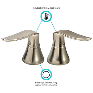 Dura Faucet Elegant Style Lever Handles - Brushed Satin Nickel