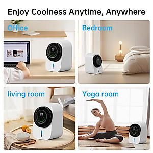 Portable Air Conditioners, Personal Evaporative Air Cooler with 3 Speeds &12H Timer, 600ML Cooling Fan Mini Air Conditioner, Portable AC Unit Fan for Room Bedroom Office Desk Camping