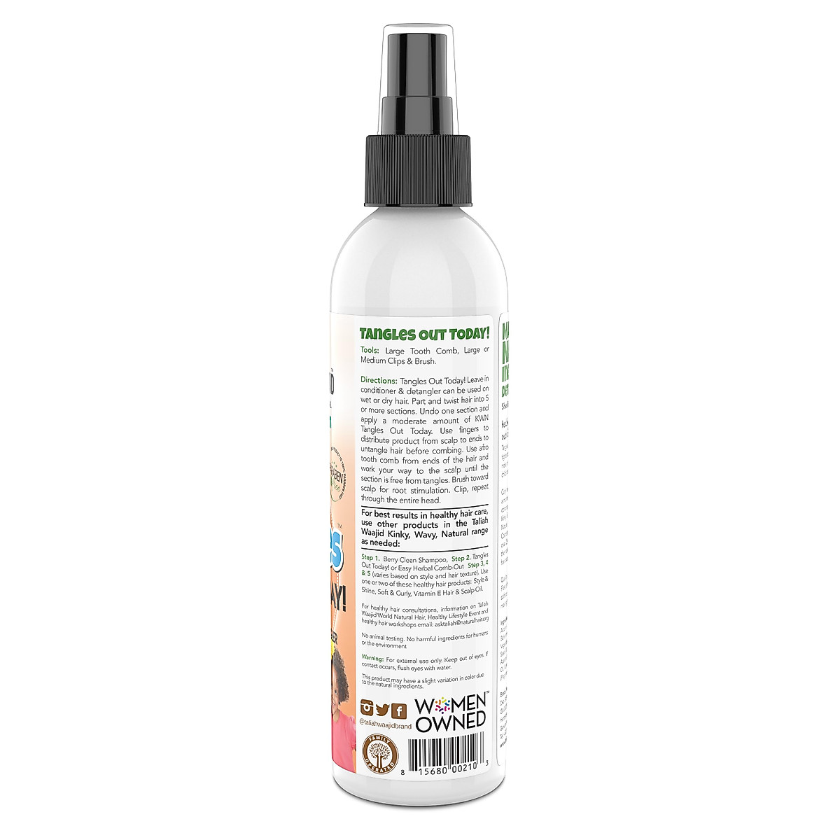 Taliah Waajid for Children Tangles Out Today Leave-in Conditioner | Detangler for Kids with Kinky, Wavy & Natural Hair | Repairs Damage & Breakage – 8 oz (U048)