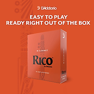 D’Addario Woodwinds - Rico Alto Clarinet Reeds - RDA0325 - Strength 2.5, 3-Pack