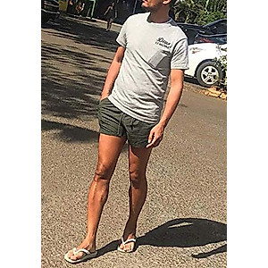 EVERWORTH Men's Bodybuilding Gym Shorts Lightweight Workout Running Short Fitted Quick Dry Lifting Shorts with Zipper Pockets Green XL