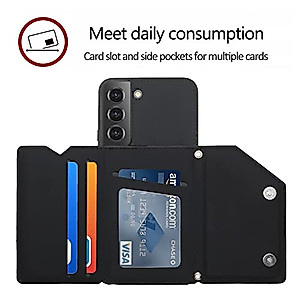 NAMSAR Crossbody Case with Card Holder For Samsung Galaxy S23,Adjustable Rope,Card Slots Luxury Leather Case with Kickstand,Magnetic Clasp and Durable Shockproof Heavy Duty Protective Cover 6.1 inch