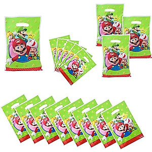 30 Packs mari，o Party Gift Bags,Gift Bags Party Supplies for Kids Cute marioo Themed Party, Birthday Decoration Gift Bags Well for Girls or Boys