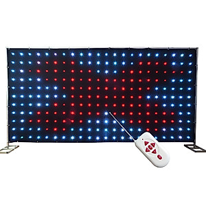 KHXED LED Vision Curtain P18 2x4M DMX Control For Mobile DJ Band Night Club Stage Backdrop