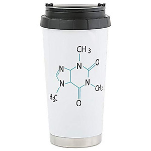 CafePress Caffeine Molecule Travel Mug 20 oz. Insulated Stainless Steel Coffee Tumbler