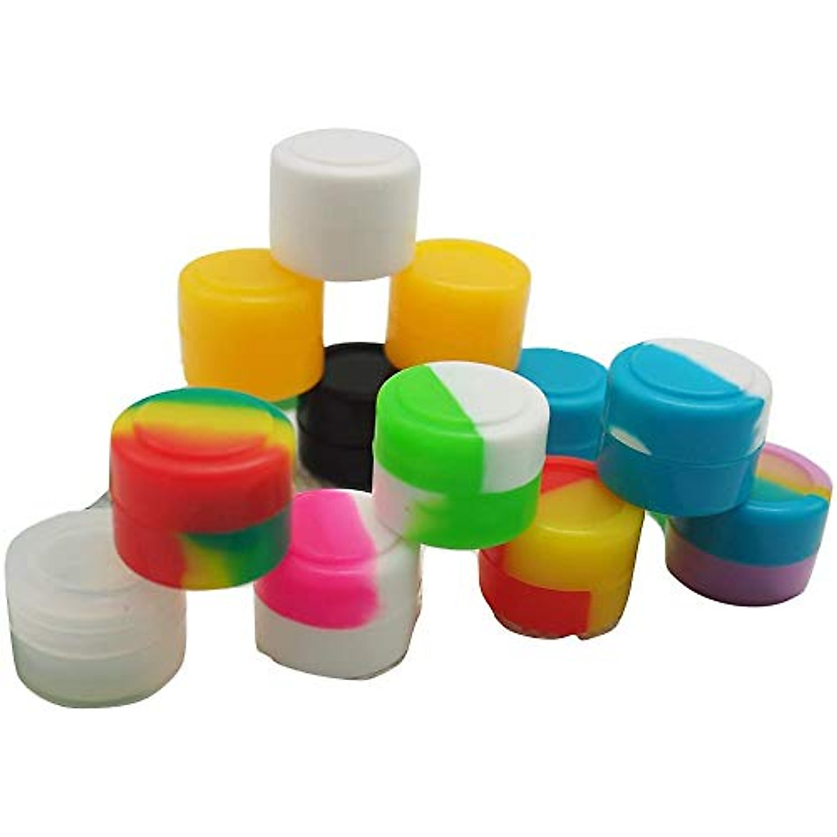 pizety 5ML 50Pcs Silicone Containers Non-Stick Containers Multi Use Storage Reusable Oil Storage Jars