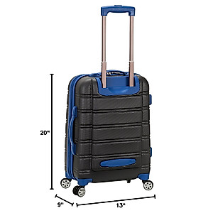 Rockland Melbourne Hardside Expandable Spinner Wheel Luggage, Grey, Carry-On 20-Inch