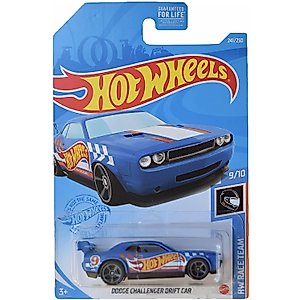 Hot Wheels Dodge Challenger Drift Car, [Blue] 241/250 Race Team 9/10