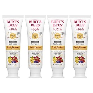Burt's Bees Kids Toothpaste with Fluoride Fusion Fruit,4.2 Ounce, Pack of 4