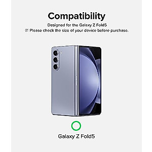 Ringke Cover Display Glass [Shatterproof Coverage] Compatible with Samsung Galaxy Z Fold 5 Screen Protector for Exterior Cover Display, Tempered Glass Screen Protector