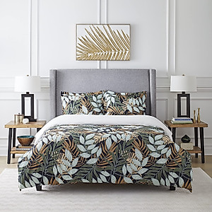 Tropical Nights Combed Cotton Printed Duvet Set