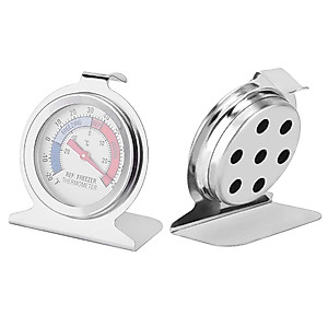 Stainless Steel Large Dial Freezer Refrigerator Thermometer Temperature Gauge Tool Kitchen Tool Accessory