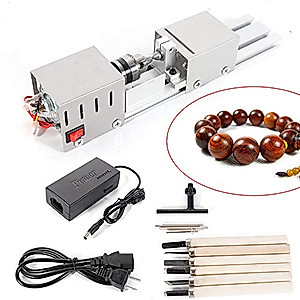 BACHIN Mini Lathe Beads Polisher Machine Diy Machining for Table Woodworking Wood DIY Tool Lathe Standard Set