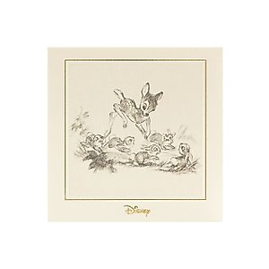 UK Greetings Disney Birthday Card - Bambi Birthday Card - Birthday Card for Her - Bambi Original Sketch - Blank Card