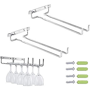 2 Pieces Metal Wine Glass Holder, Wine Glass Holder, Wine Glass Holder Wine Rack Kitchen Decoration