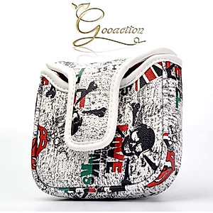 GOOACTION Golf Club Mallet Putter Cover Magnetic Closure Red British England UK Flag Pattern Synthetic Leather Creative Golf Putter Headcover