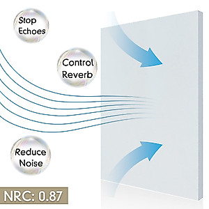 TroyStudio Thickened Acoustic Panels, 16 x 12 x 0.5 Inches Pack of 6 Felt Wall Decor Tiles Sound Absorbing Board, Noise Reverb Echo Dampening Soundproof Padding for Door Music Recording Home Studio