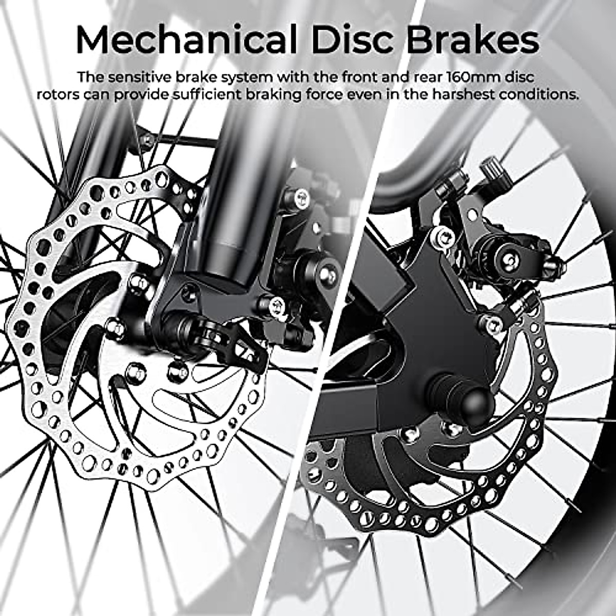 Foldable Electric Bicycles, 750W Brushless Motor, 48V 15AH Removable Battery, Electric Bike with Shimano 7 Speed Derailleur, Ebike for Adults