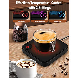 Coffee Mug Warmer - Mug Warmer for Desk with 2 Temperature Settings, Electric Coffee Cup Warmer, Auto Shut Off Coffee Warmer White