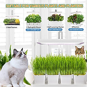 J&C LED Indoor Garden LED Height Adjustable LED Plant Grow Light, Built-in Smart Timer, Herb Garden Seed Starter Kit, Home Garden, Vegan Indoor Gardening, DIY Gifts, White（Plant &Pots Not Included