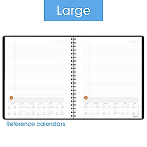 Planning Notebook by AT-A-GLANCE, Undated, 8-1/2" x 11", Large, Plan. Write. Remember., with Reference Calendars, Black (70620905)
