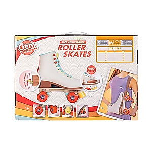 GEM QUAD ROLLER SKATES - CREAM, Size 7-10