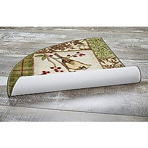 Brumlow MILLS Nature's Melodies Birds Floral Area Rug for Kitchen, Living, Dining Room or Autumn Door and Entryway Mat, 19" x 31", Fall