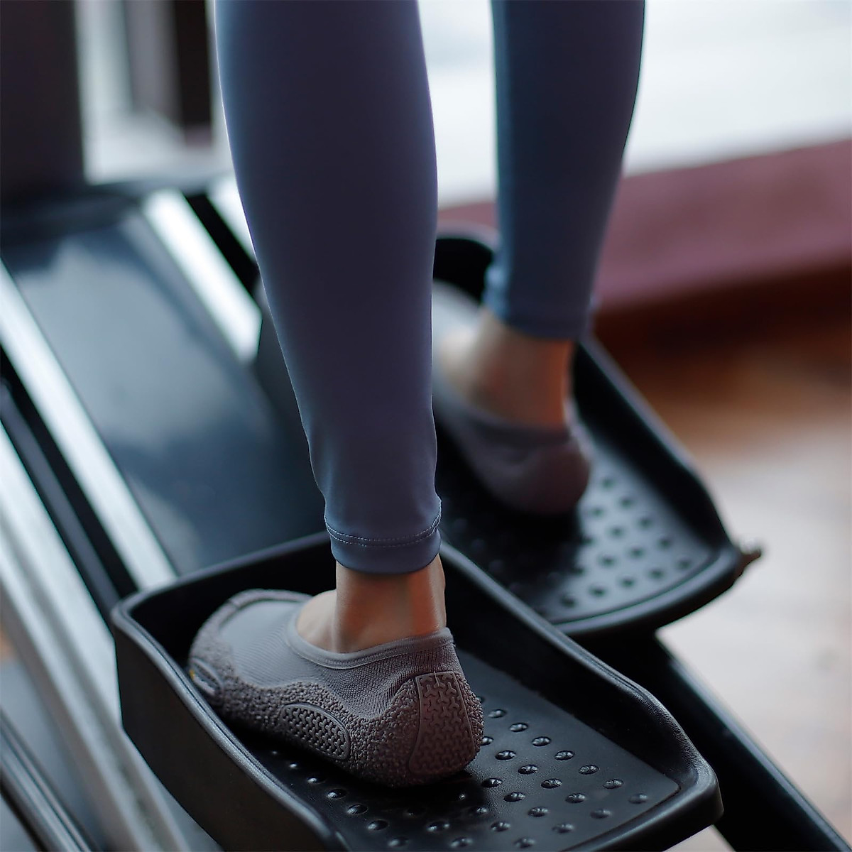 JiuQing Womens Barefoot Sock Shoes Fitness Cross-Trainer Shoes Portable Comfortable for Gym Yoga Water Sports,Gray,8