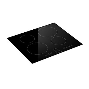Empava 24" Stove Power Boost Vitro Ceramic Black Electric Induction Cooktop with 4 Booster Burners Smooth Surface Tempered Glass, 24 Inch