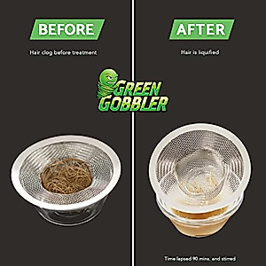 Green Gobbler Industrial Strength Grease and Hair Drain Clog Remover | Drain Cleaner Gel | Safe for Pipes, Toilets, Sinks, Tubs, Drains & Septic Systems | 1 Gallon