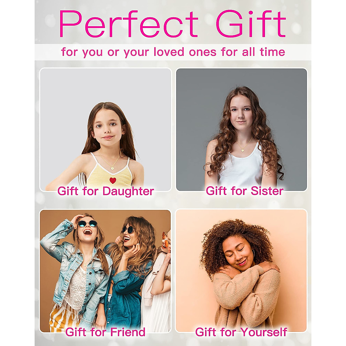 L Necklace, Personalized Necklaces for Women, Letter Initial Custom Name Necklace, Gold Necklaces for Women