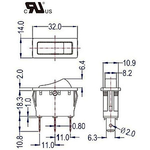 KongV Rocker Switch Lighted On Off for 120927-24 120 Volt FMI Desa Electric Fireplaces