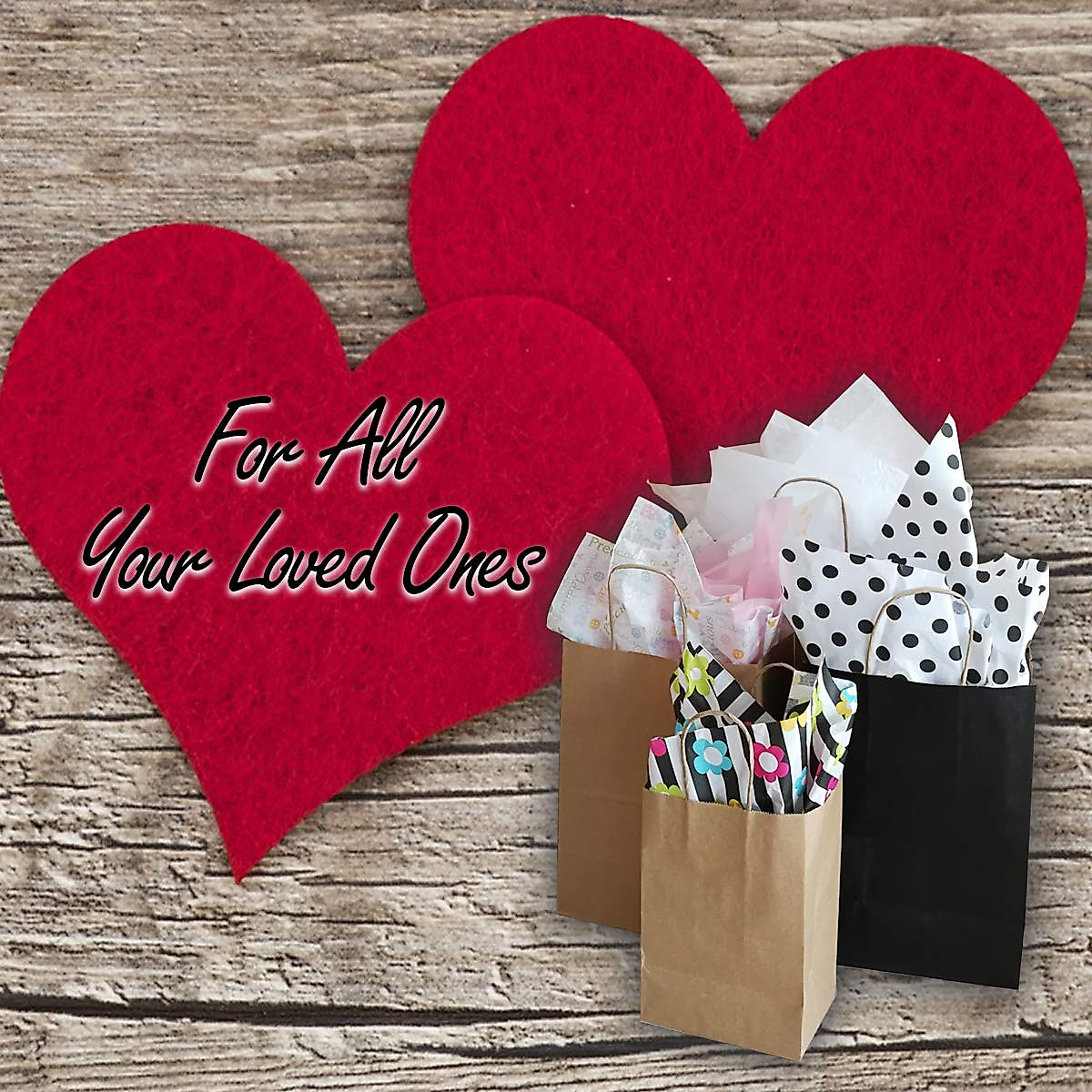 Qutuus Kraft Paper Bags 75 pcs 6x3x8 & 8x4.5x10 & 10x5x13 Paper Gift Bags Bulk, Kraft Bags, Brown Paper Bags, Craft Bags, Kraft Shopping Bags with Handles, 25 Pcs Each, Large - Medium - Small