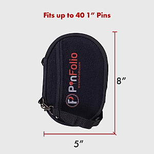 PinFolio Go Pin Display Bag, Lightweight & Compact Sports & Disney Pin Book Designed for Loungefly Backpacks & Easy Trading Up to 40 1-Inch Enamel Pins (Black)
