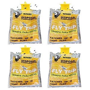 Fly Traps Outdoor, Disposable Hanging Fly Traps Bag, Upgraded 40g Bait