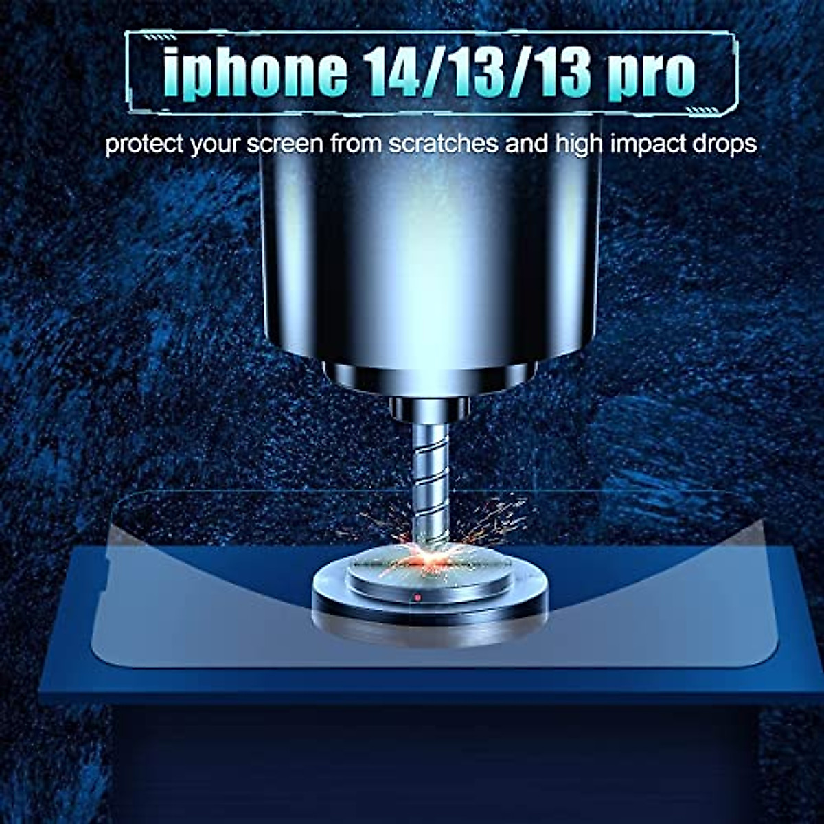 NatuBeau 3 Pack Screen Protector Compatible with iPhone 13 / iPhone 13 Pro, iPhone 13 Pro Screen Protector Tempered Glass, 6.1 inch, 9H Hardness, Scratch Resistant, Easy Installation, Case Friendly