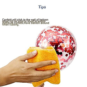 Gadeja 60pcs Burgundy Balloons Red Confetti Balloons Set For Birthday Party Decoration, 12inch Wine Red Balloons And Red Confetti Balloons Kit For Women Party Supplies, Wedding, Girl’s Party Decor