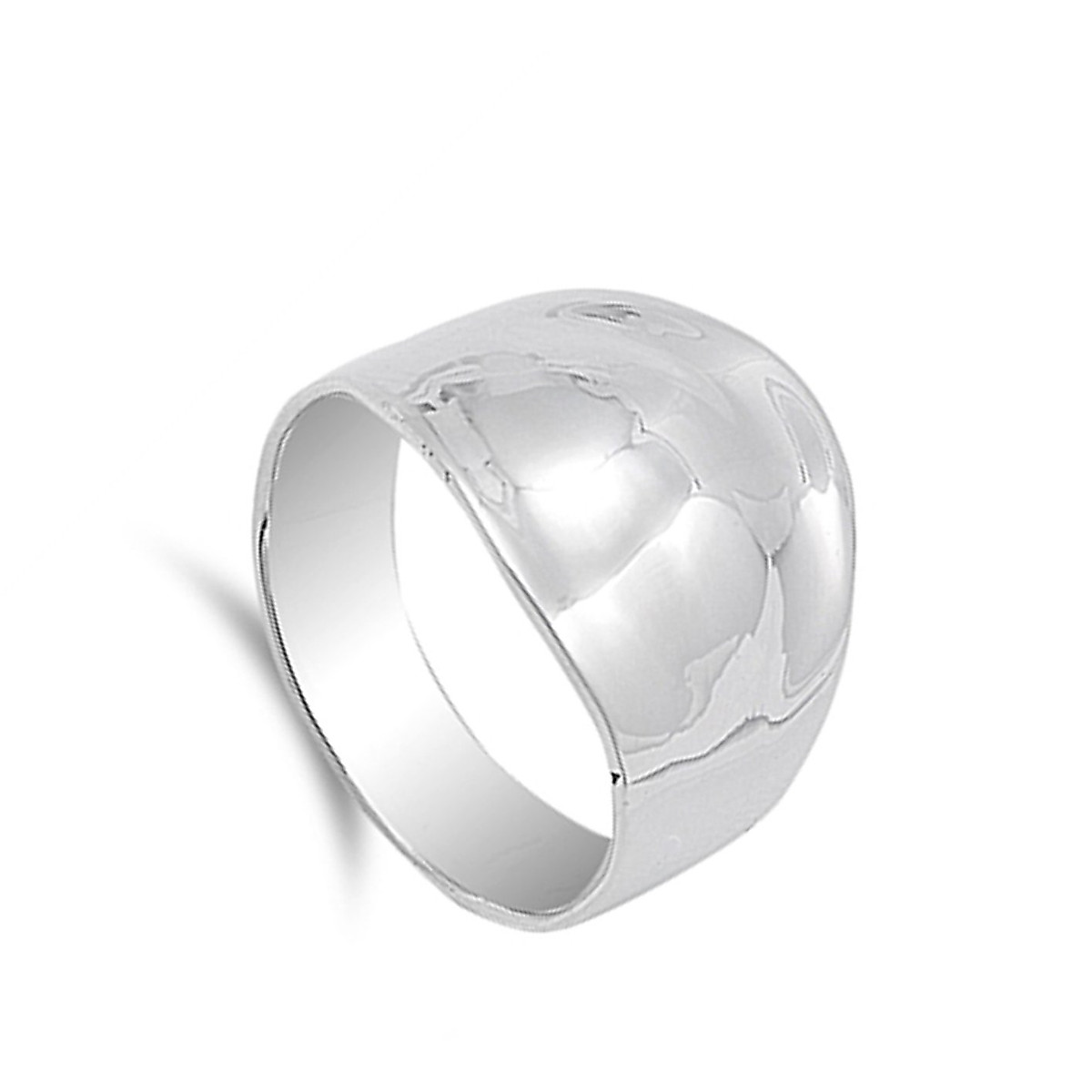 High Polish Wide Dome Large Fashion Ring New 925 Sterling Silver Band Size 7