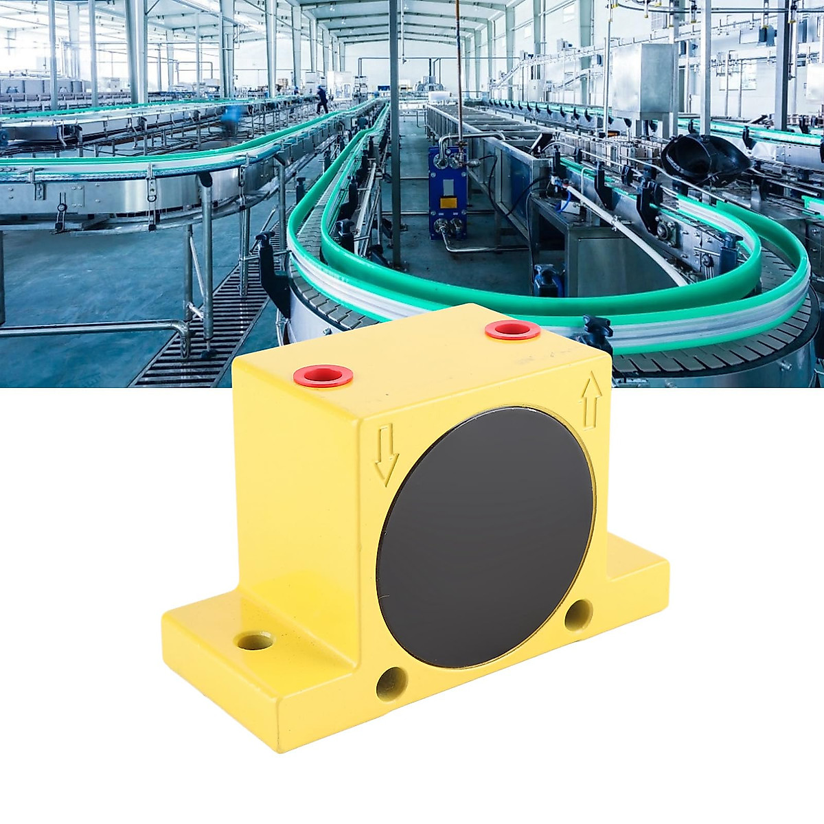 1/4in Pneumatic Vibrator, Silent Air Turbine Vibrator, Industrial Pneumatic Turbine Vibrator Eccentric Rotation Oscillator for Sandblaster Cabinet Vibrating Platforms