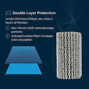 SpiroPure SP-EXAIR Refrigerator Fresh Air Filter Replacement for EAF1CB, AFCB, 9917, 46-9917, 241504902, 241575002, 241504901 (6 Pack)