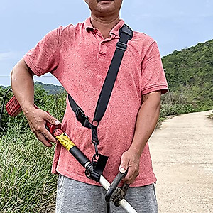 AKUATUZ Trimmer Strap for Weed Eater Shoulder Strap Easy Release Brush Cutter Harness Compatible with EGO String Trimmer, Leaf Blower